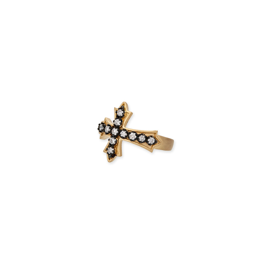 Black Rhodium Sophia Diamond Gothic Cross Ring – Jacquie Aiche