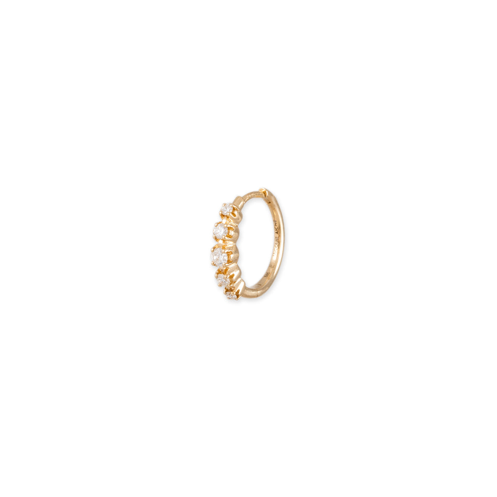 jacquie aiche MEDIUM 5 DIAMOND SOPHIA MINI HOOP Online | Jewelry