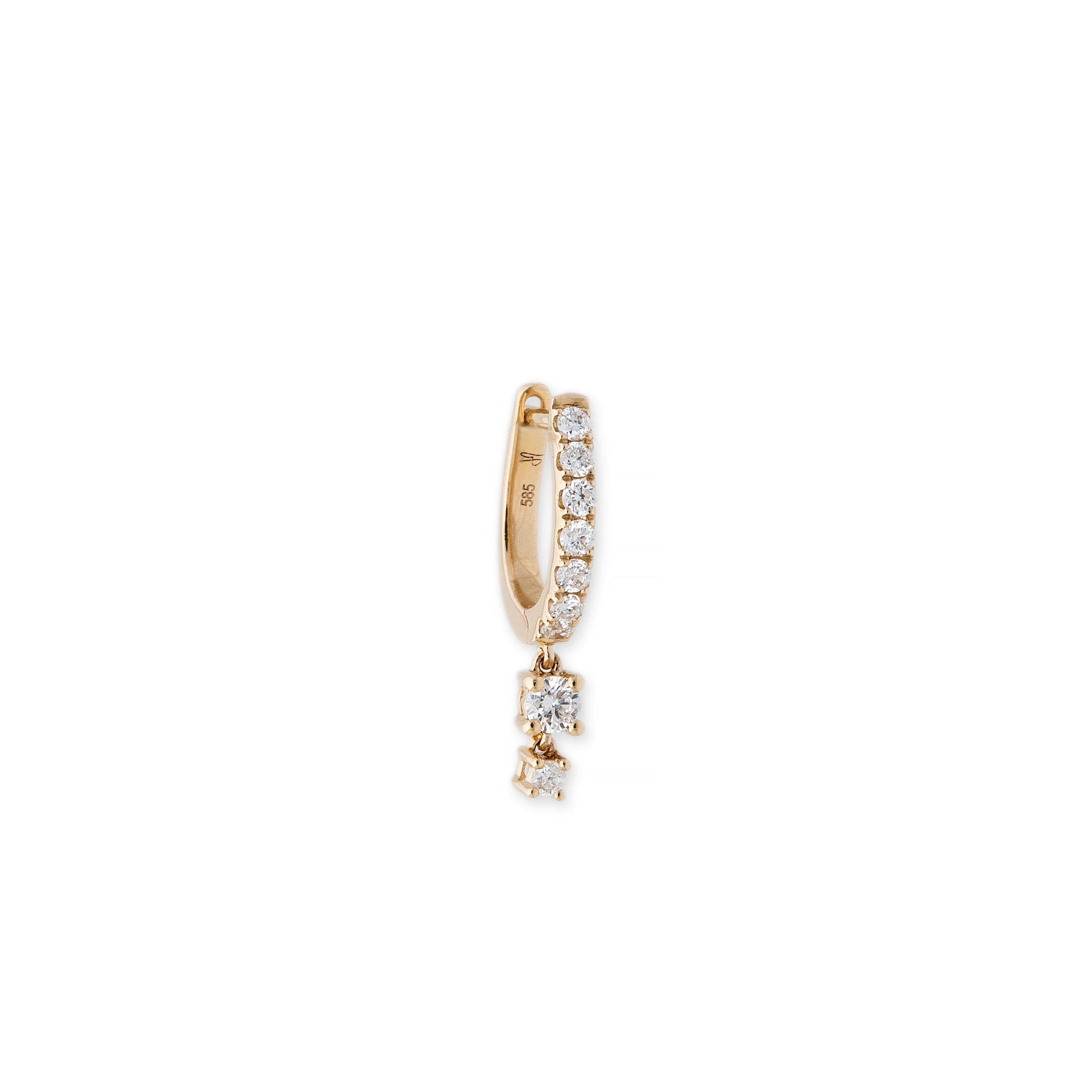 jacquie aiche Marquise Diamond Pave Mini Hoop Hotsell | Jewelry