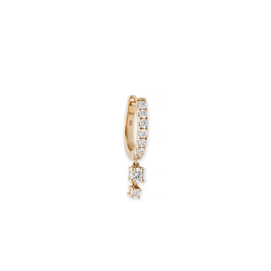 GRADUATED DIAMOND PAVE DIAMOND MINI HOOP – Jacquie Aiche